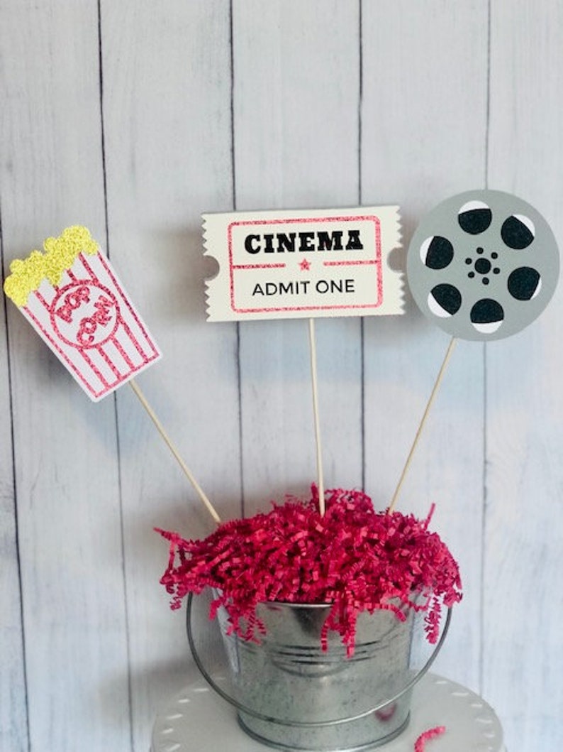 Movie Party Centerpieces Popcorn Party Decor Movie Party - Etsy