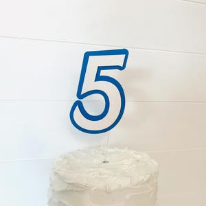 Blue Number Cake Topper, Blue Age Cake Topper, Age Cake Topper, Blue ...