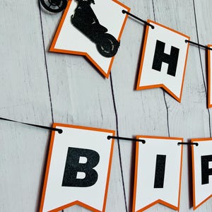 Motorcycle Birthday Banner, Motorcycle Inspired Birthday Banner ...