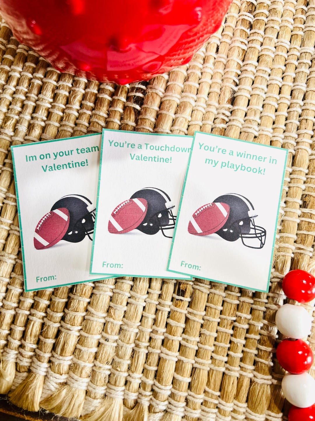 Football Valentines Day Cards, Kids Valentines, Printable Football ...