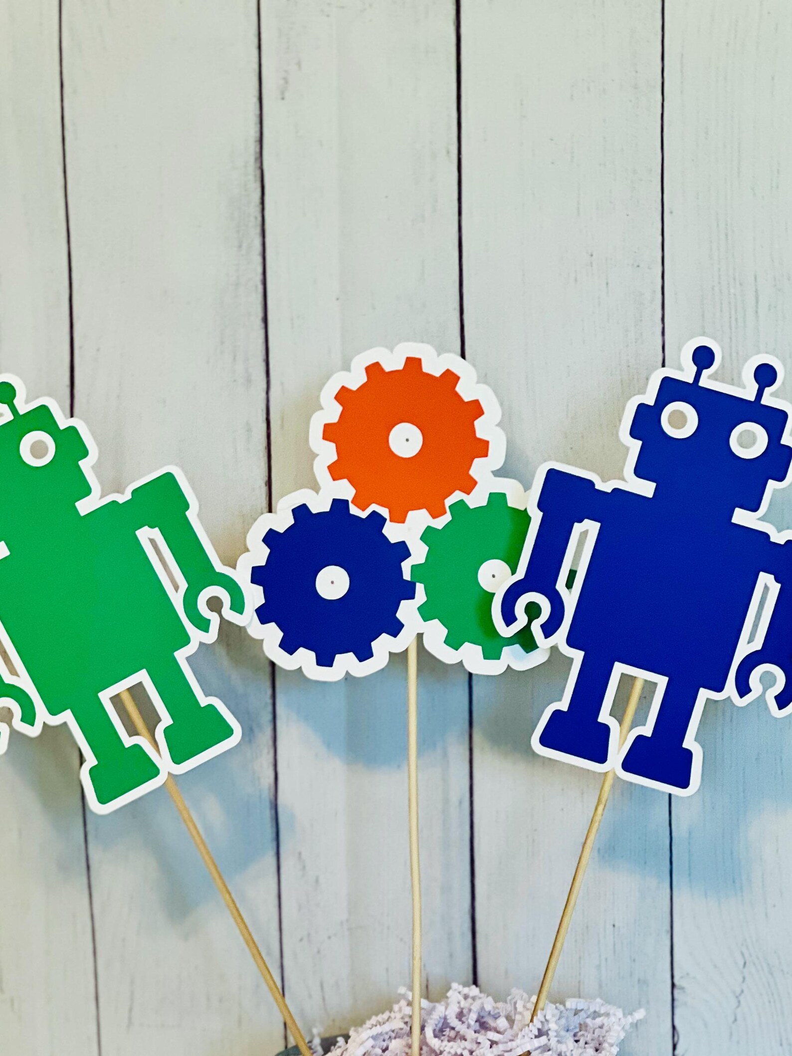 Robot Birthday Party Centerpieces, Tech Decor, Set of 3 - Etsy