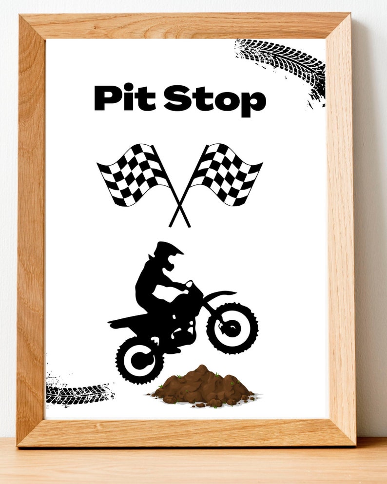 Dirt Bike Party Printables Refueling Station Pit Stop - Etsy