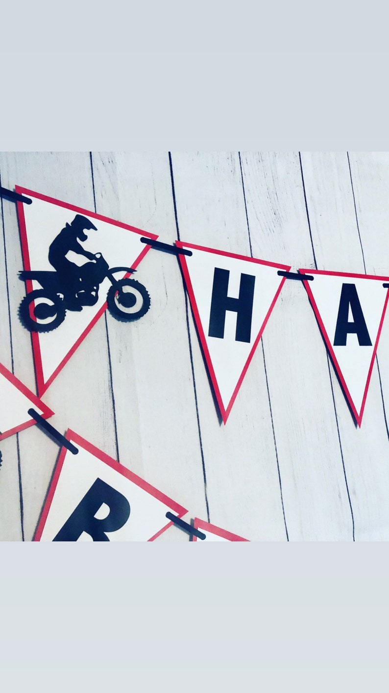 Dirt Bike Banner Motorcycle Banner Dirtbike Birthday Banner - Etsy