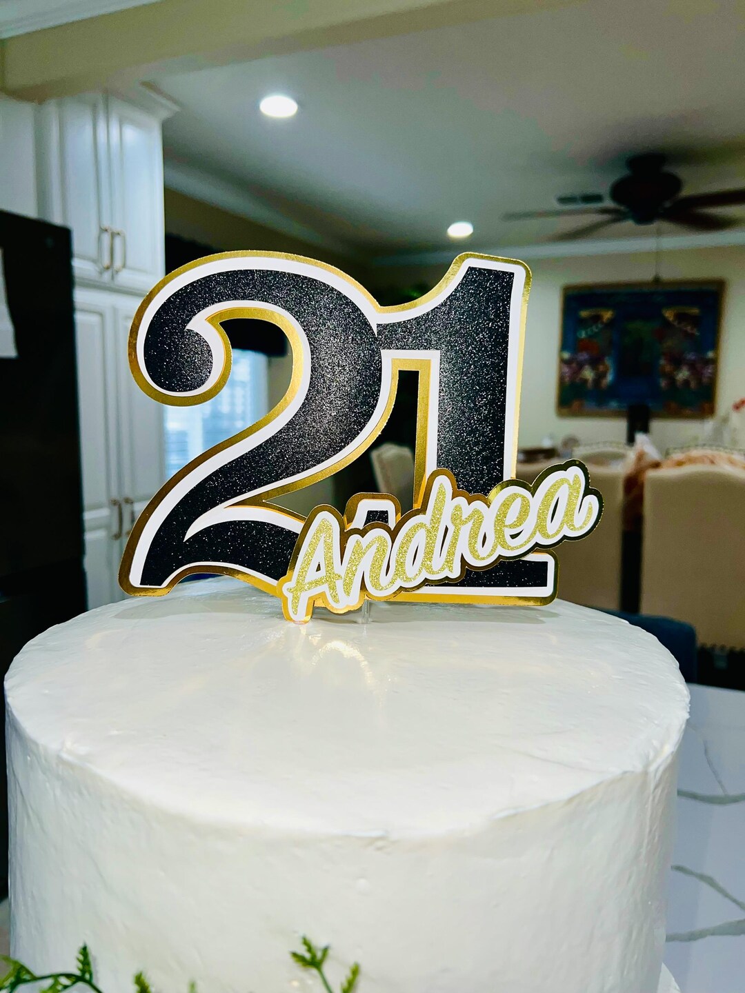 Custom Number Cake Topper, Number and Name Cake Topper, Number Cake ...