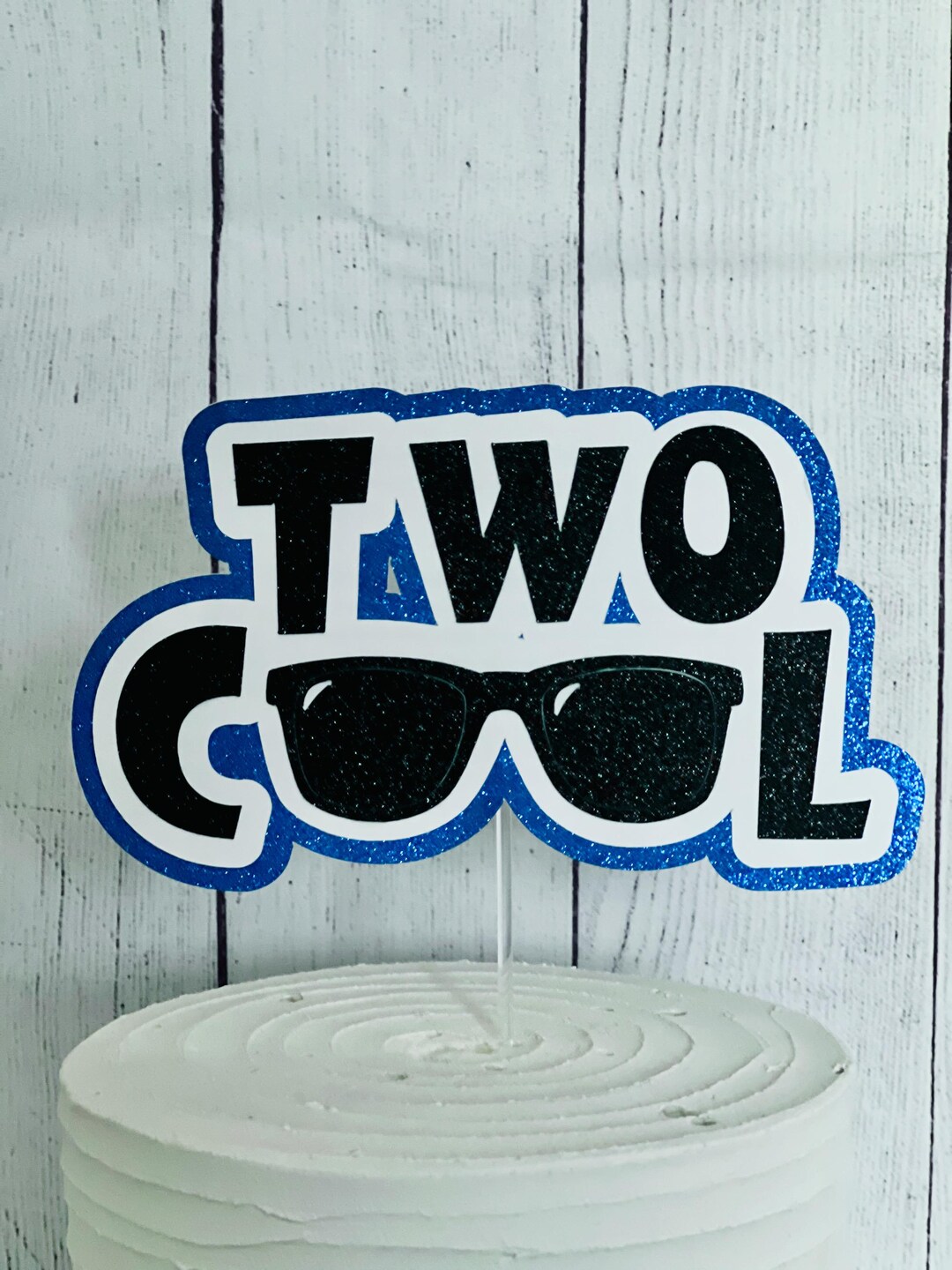 Two Cool Cake Topper, Two Year Old Cake Topper, Two Cool Party Decor ...