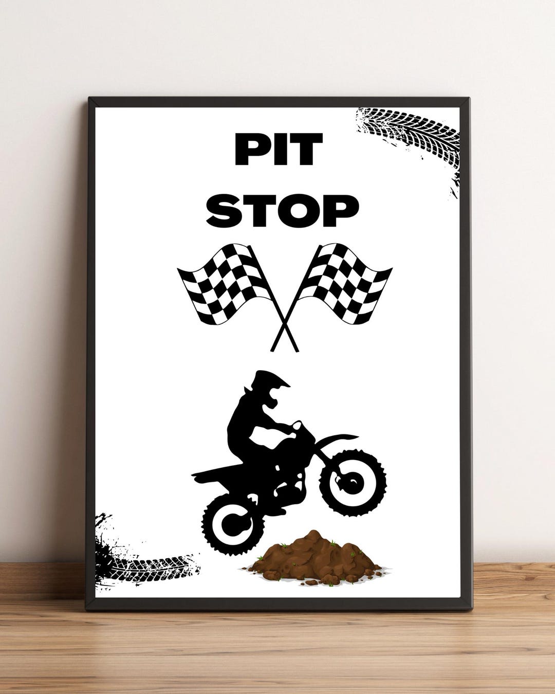 Dirt Bike Party Printable, Pit Stop, Motorcycle Party Printables, Dirt ...