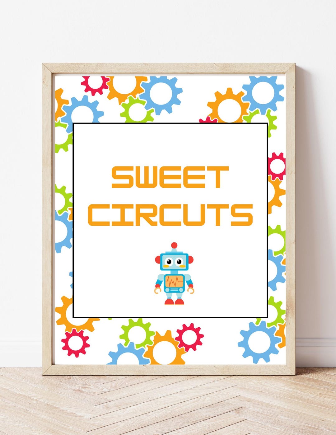 Robot Sweet Circuts Printable Party Sign, Robot Themed Party, Robot ...