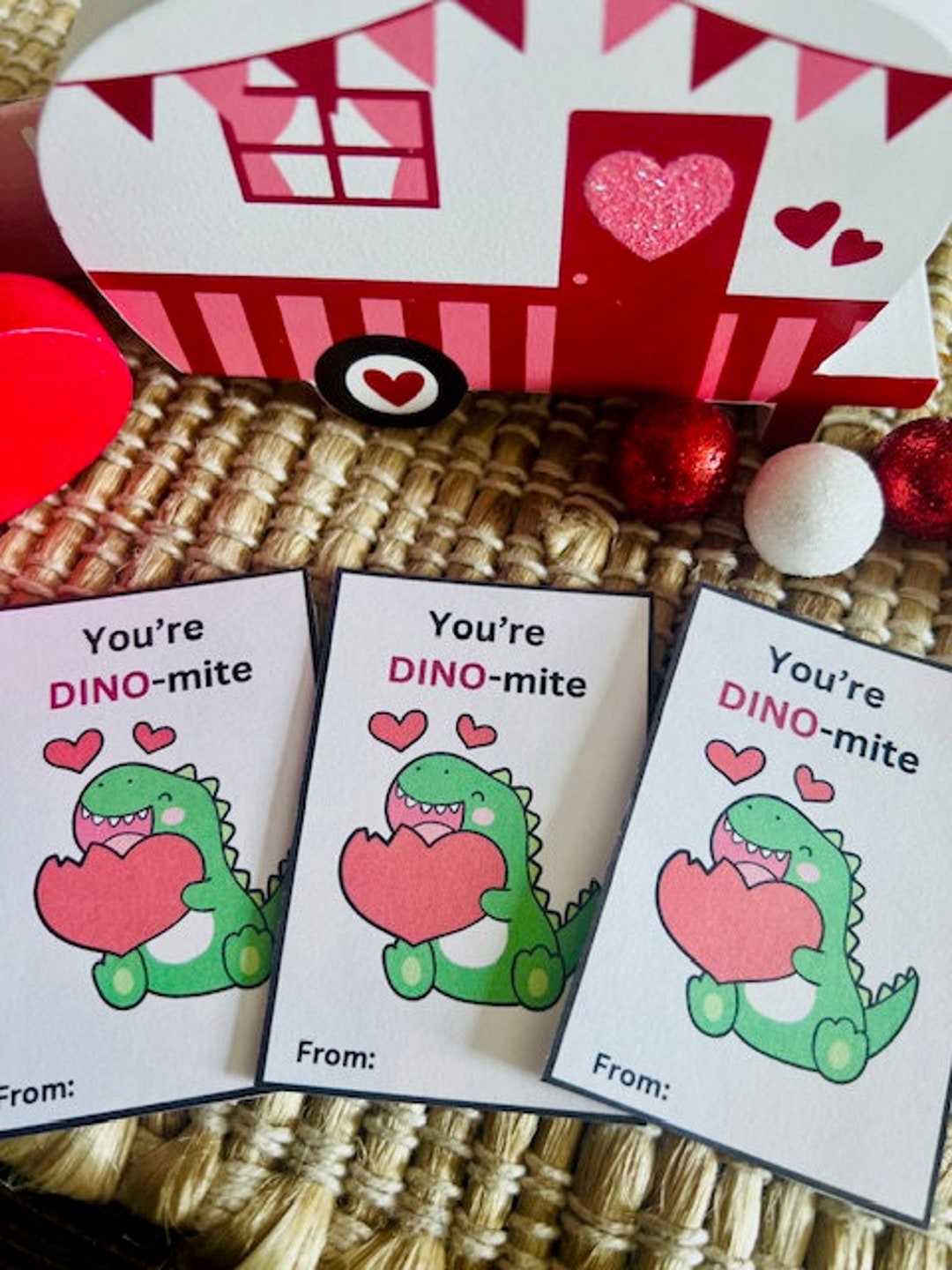 Valentines Dinosaur Printable Cards, Valentines Day Dino Cards ...