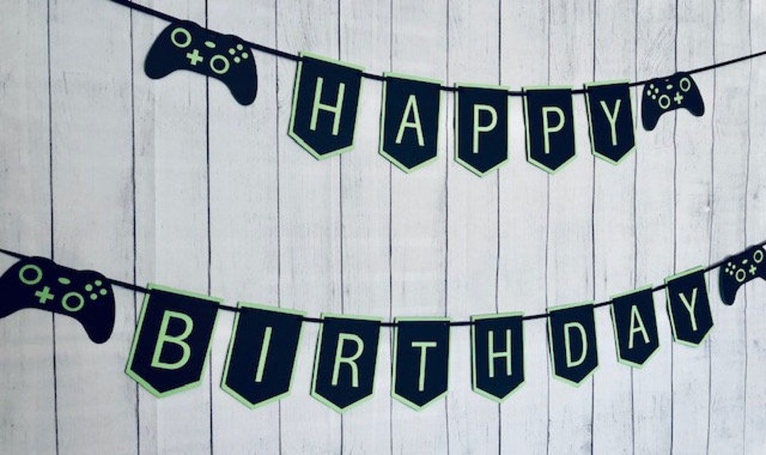 Video Game Banner, Xbox Banner, Gamer Banner, Xbox Birthday Banner ...