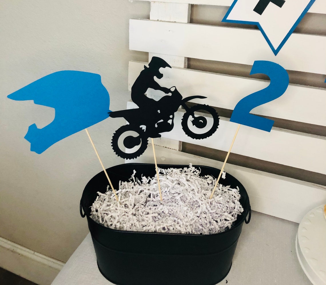 Dirt Bike Centerpieces Dirt Bike Party Decor Motorcycle | Etsy