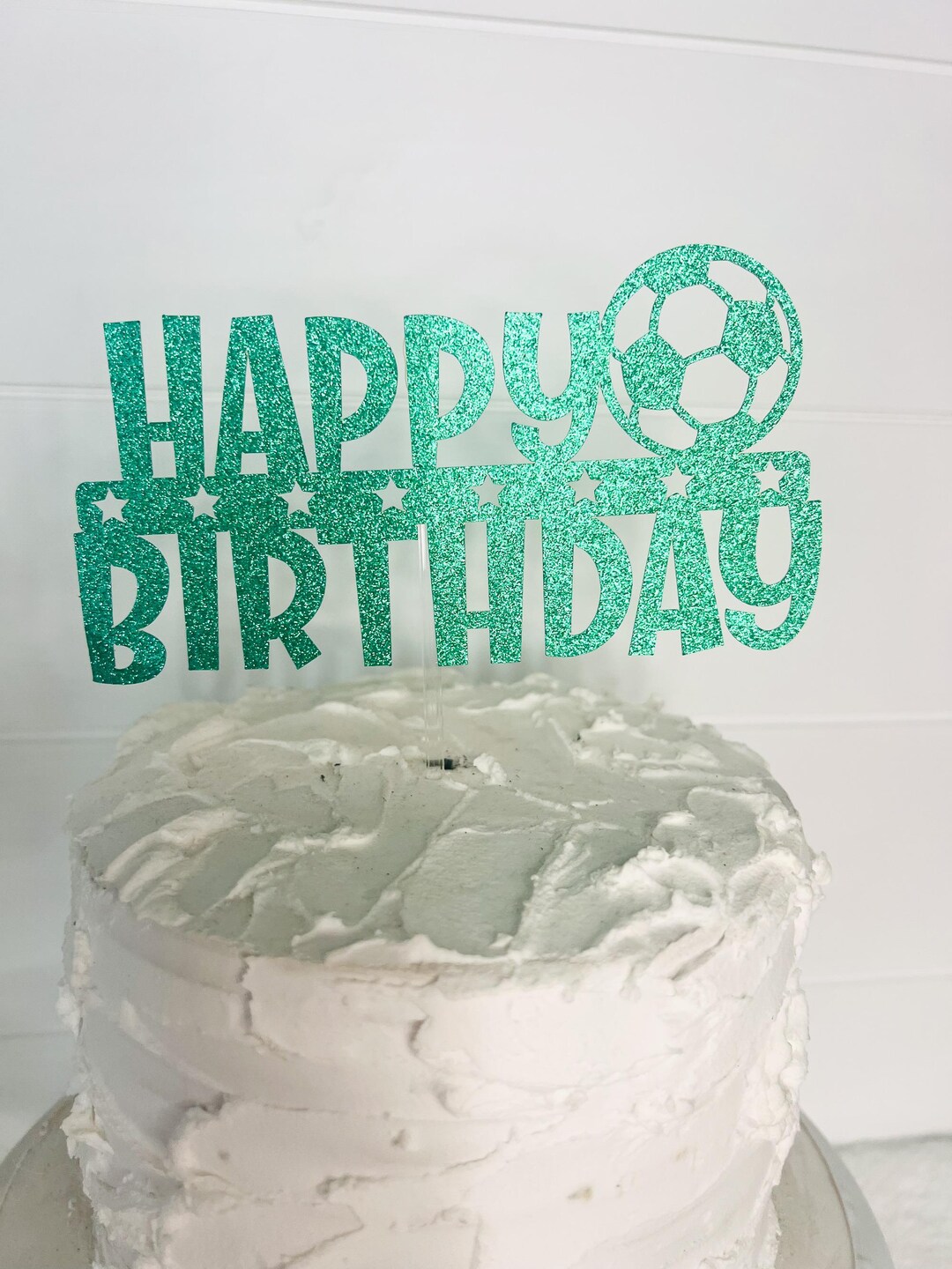 Soccer Birthday Glitter Cake Topper, Sports Party Decor - Etsy