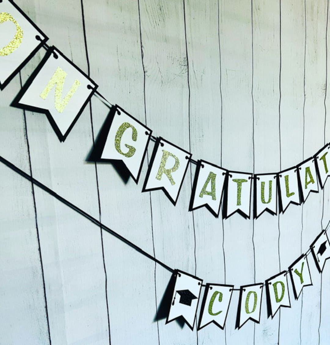 Graduation Banner, Congratulations Banner, Congratulations With Name ...