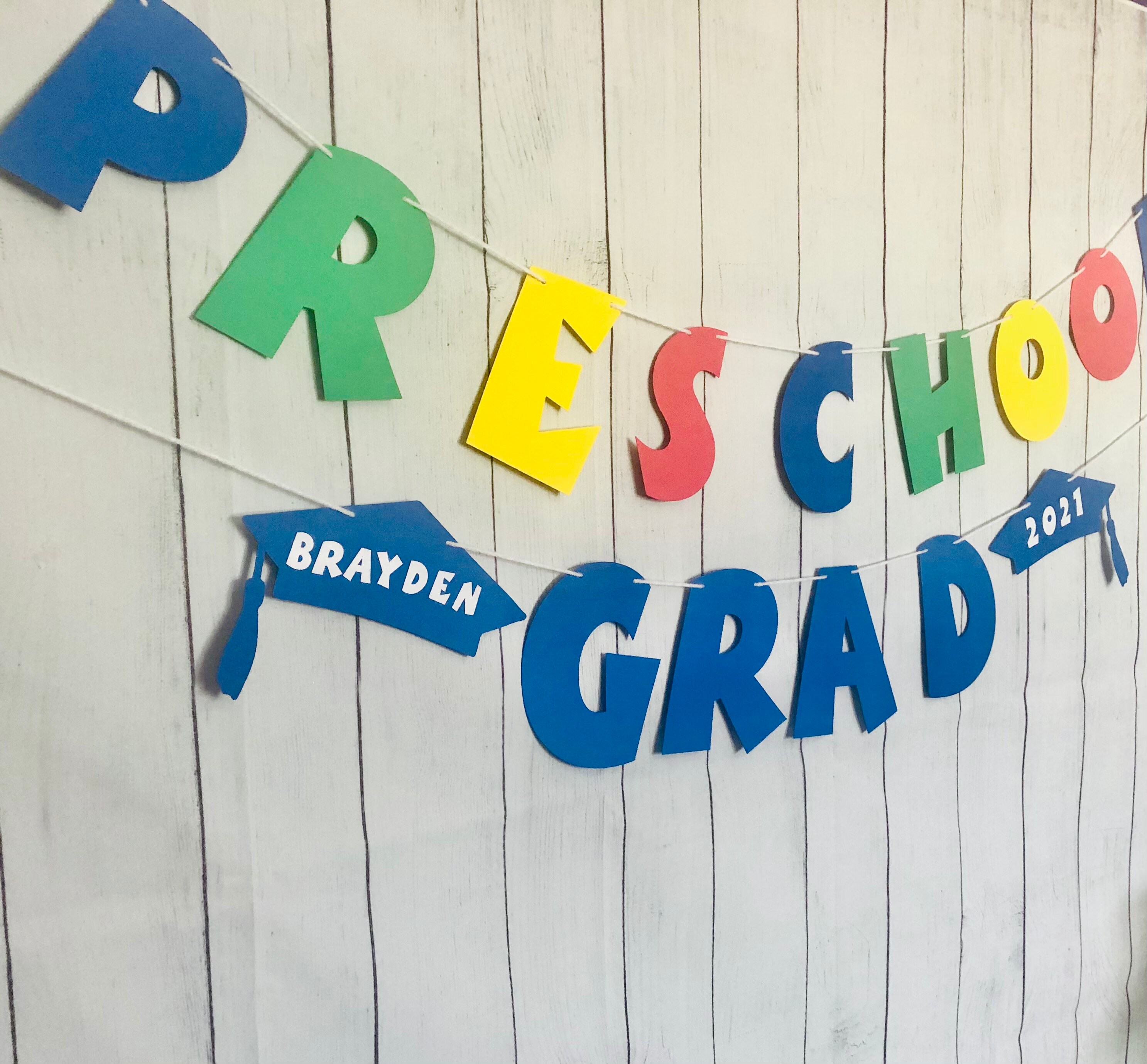 Preschool Graduation Banner Graduation Banner Preschool | Etsy