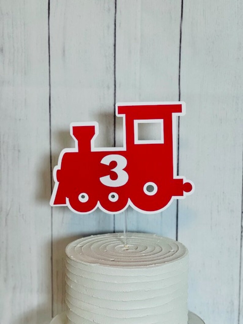 Train Cake Topper Train Party Decor Train Birthday Decor | Etsy