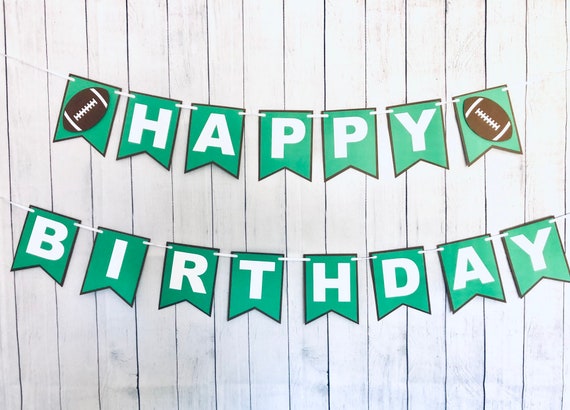 Football Birthday Banner Football Banner Football Party | Etsy