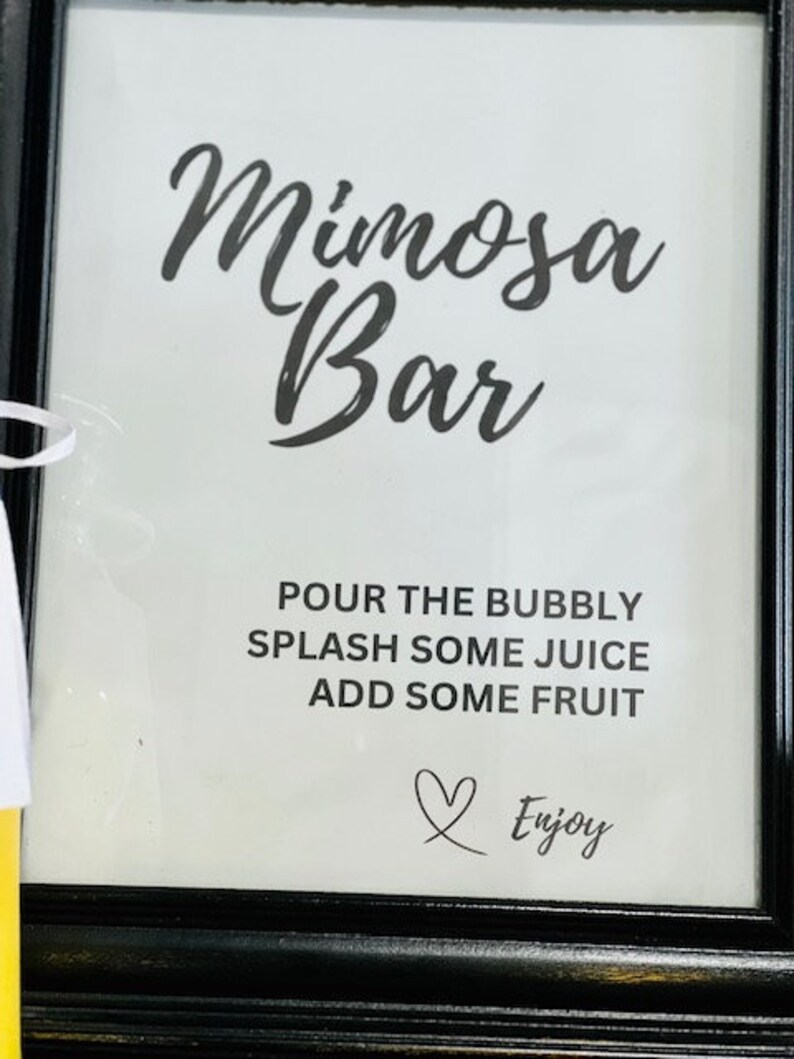 Printable Mimosa Bar Sign – Champagne Brunch Decor (digital Download ...