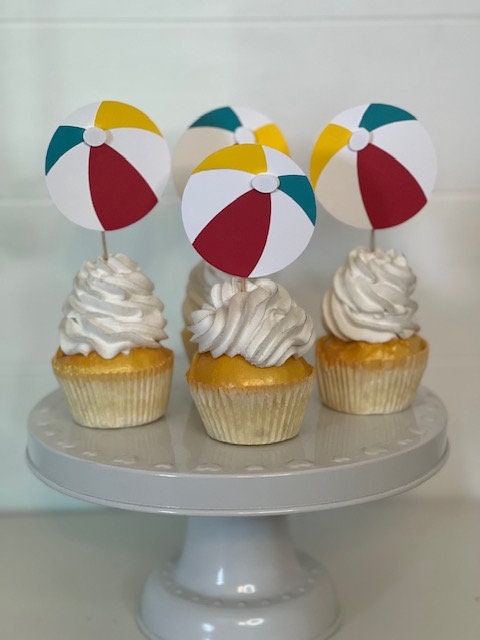 Pinterest Beach Ball Cupcakes