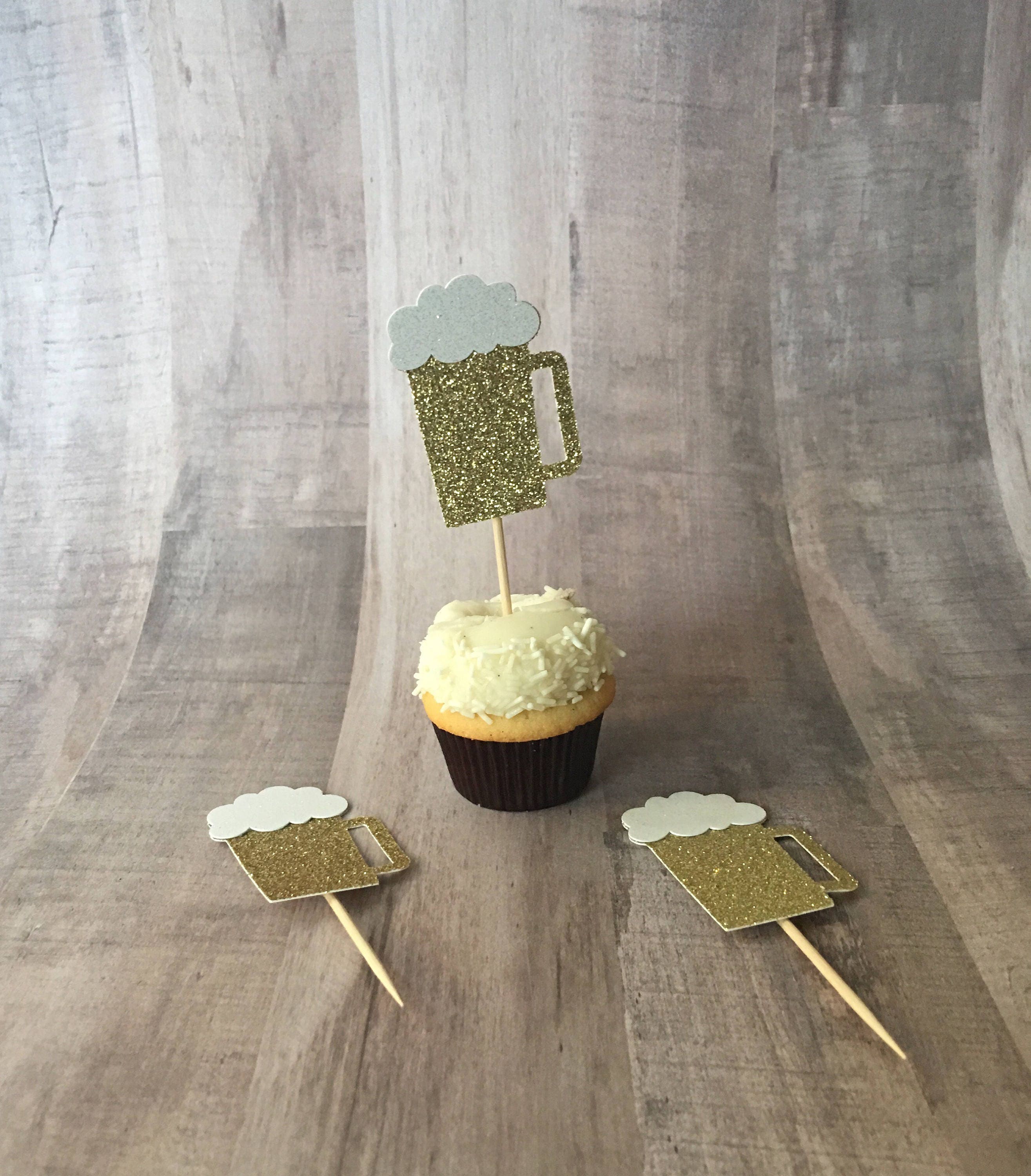 Beer Mug Cupcake Toppers Birthday Decor Cupcake Decor | Etsy