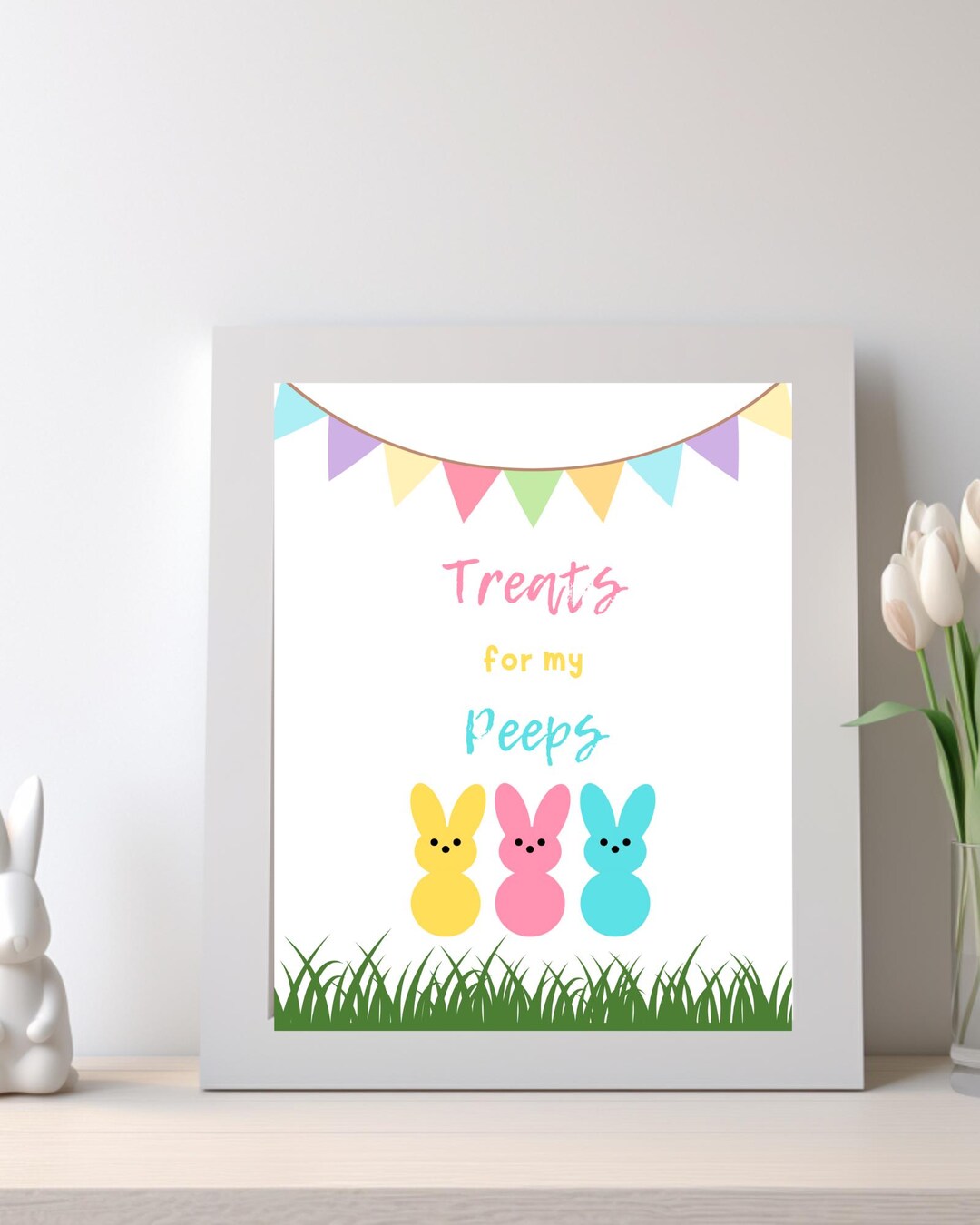 Printable Easter Sign, Easter Treats for My Peeps', Cute Easter Party ...