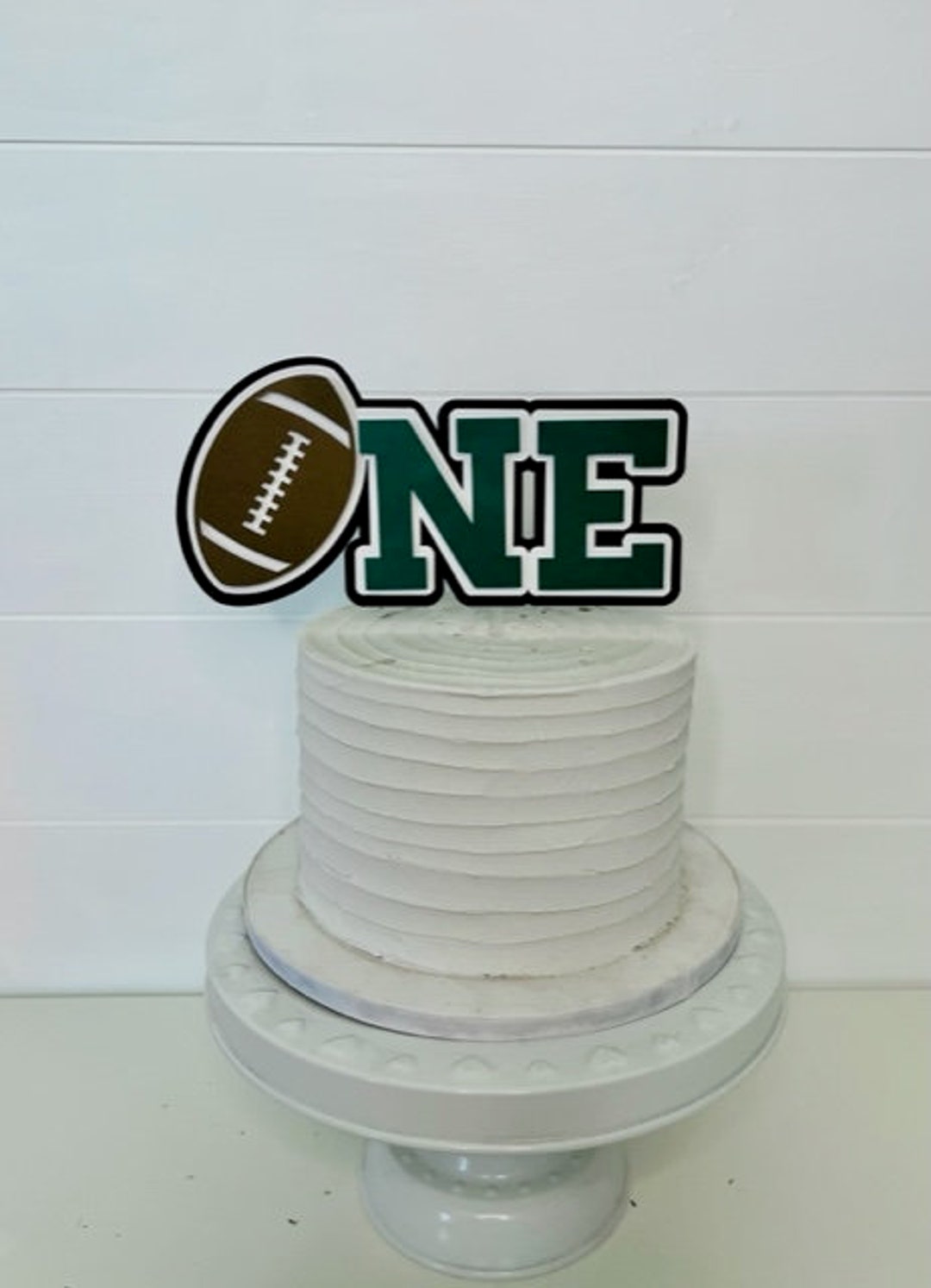 Football First Birthday Cake Topper Football Cake Topper - Etsy