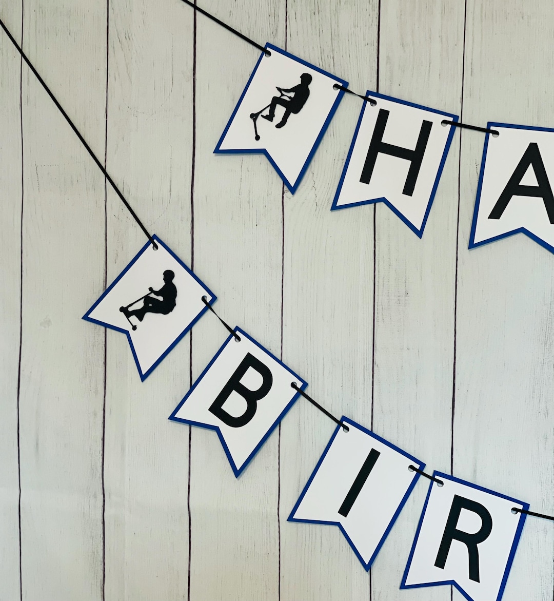 Scooter Birthday Banner, Retro Party Decor - Etsy