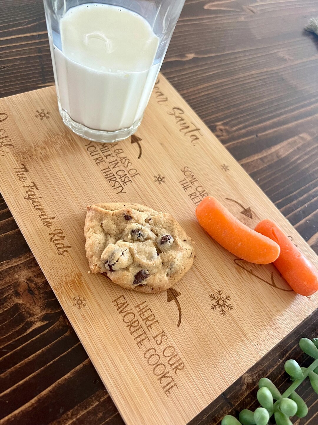 Personalized Santa Cookie Tray, Christmas Eve Santa Mini Cookie Tray ...