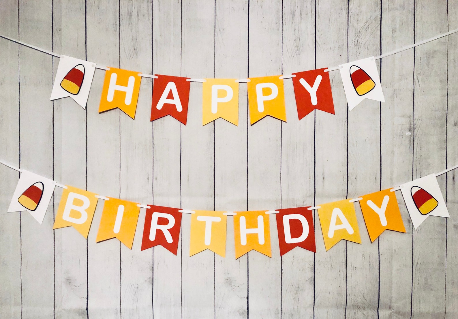 Candy Corn Birthday Banner Candy Corn Banner October - Etsy