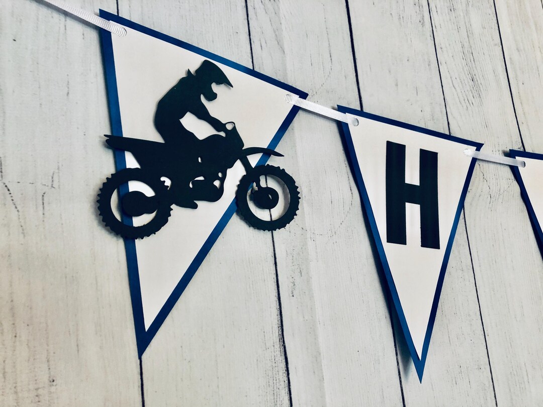 Dirt Bike Banner, Motorcycle Banner, Dirtbike Birthday Banner ...