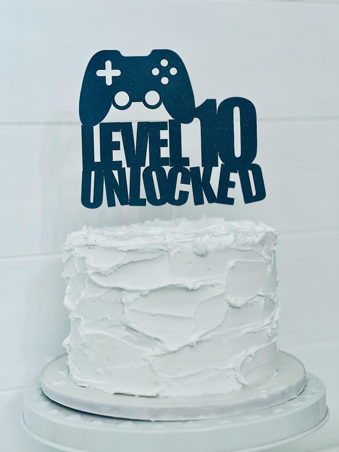 Level 10 Unlocked Cake Topper, Video Game Cake Topper, Gamer Cake ...