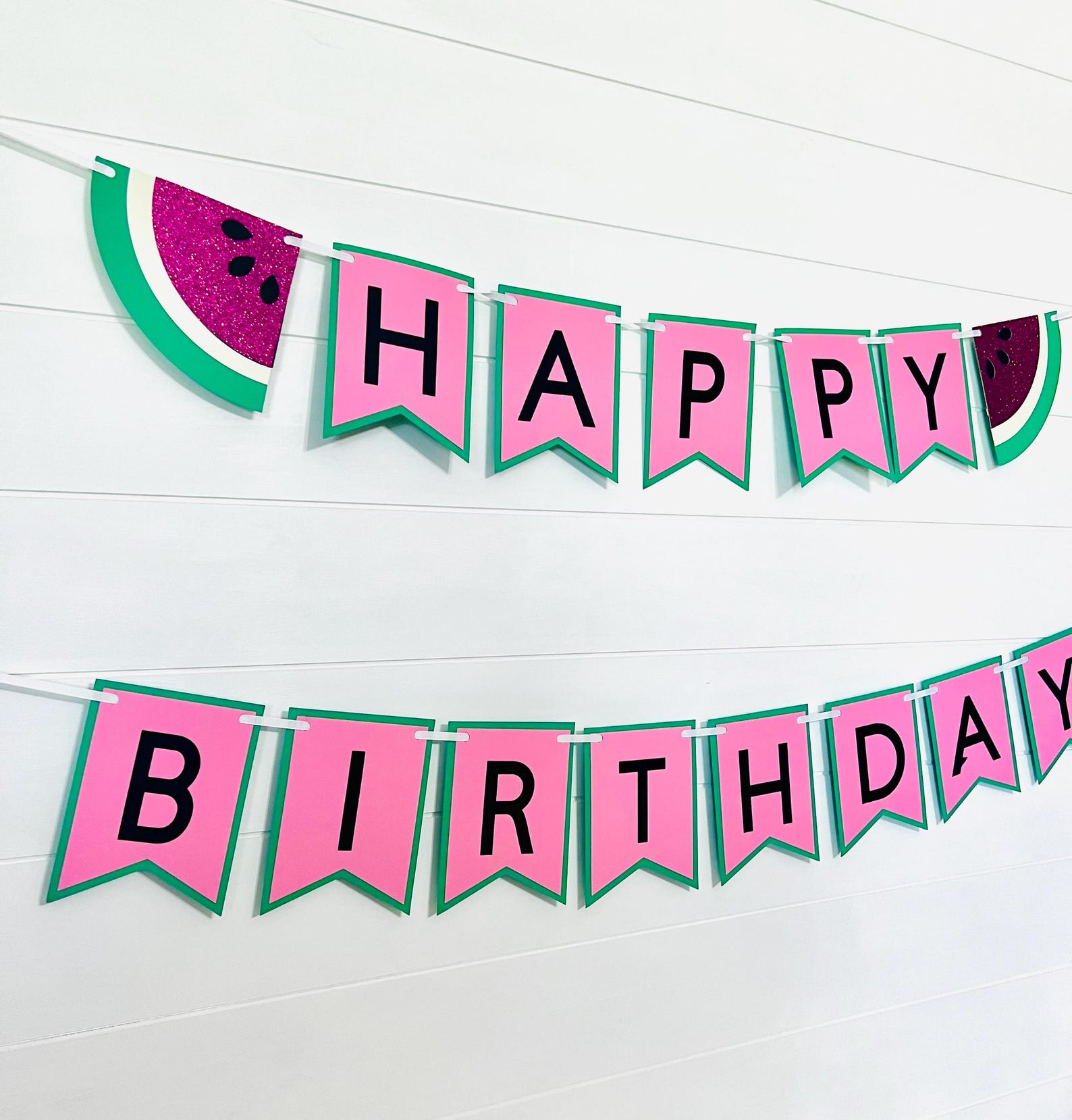Watermelon Birthday Banner, Summer Party Decor - Etsy
