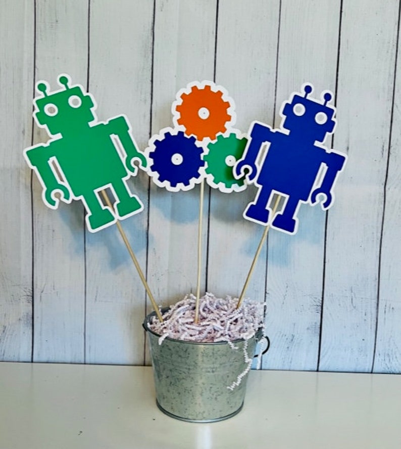 Robot Centerpieces Robot Party Decor Robot Themed Birthday - Etsy