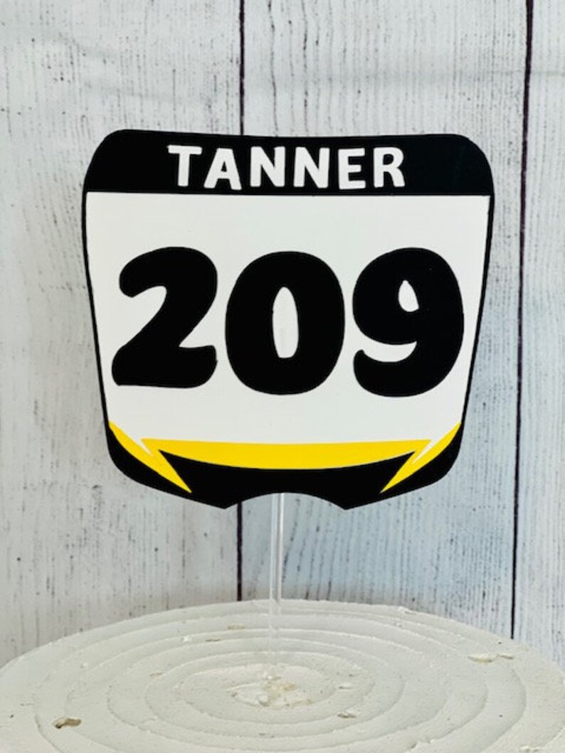Dirt Bike Cake Topper Dirt Bike Number Plate Cake Topper - Etsy