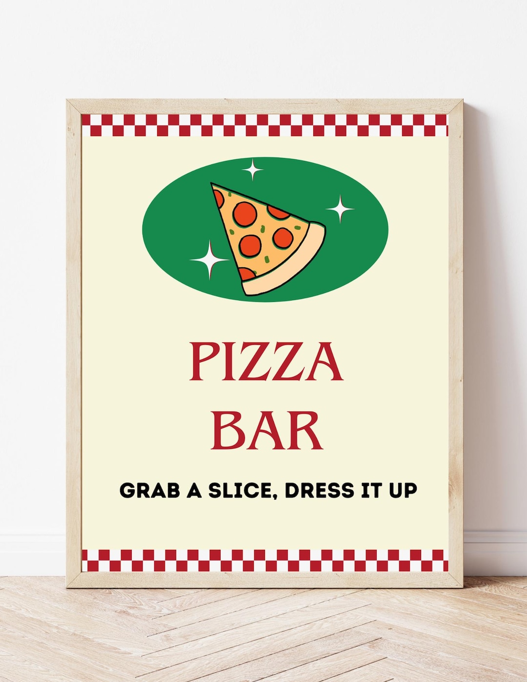 Pizza Party Digital Sign, Pizza Bar Digital Sign, Build Your Own Pizza ...