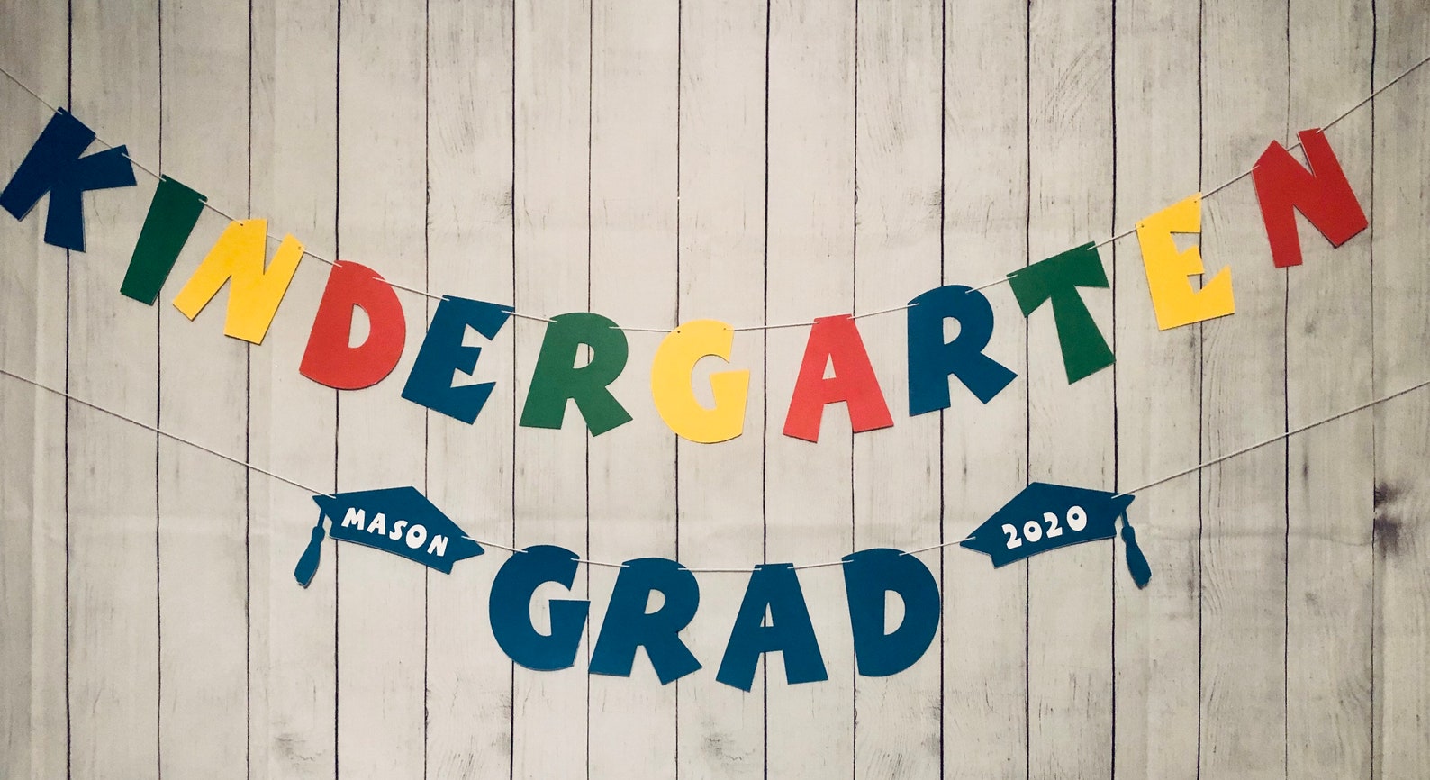 Kindergarten Grad Banner Kindergarten Graduation Banner | Etsy