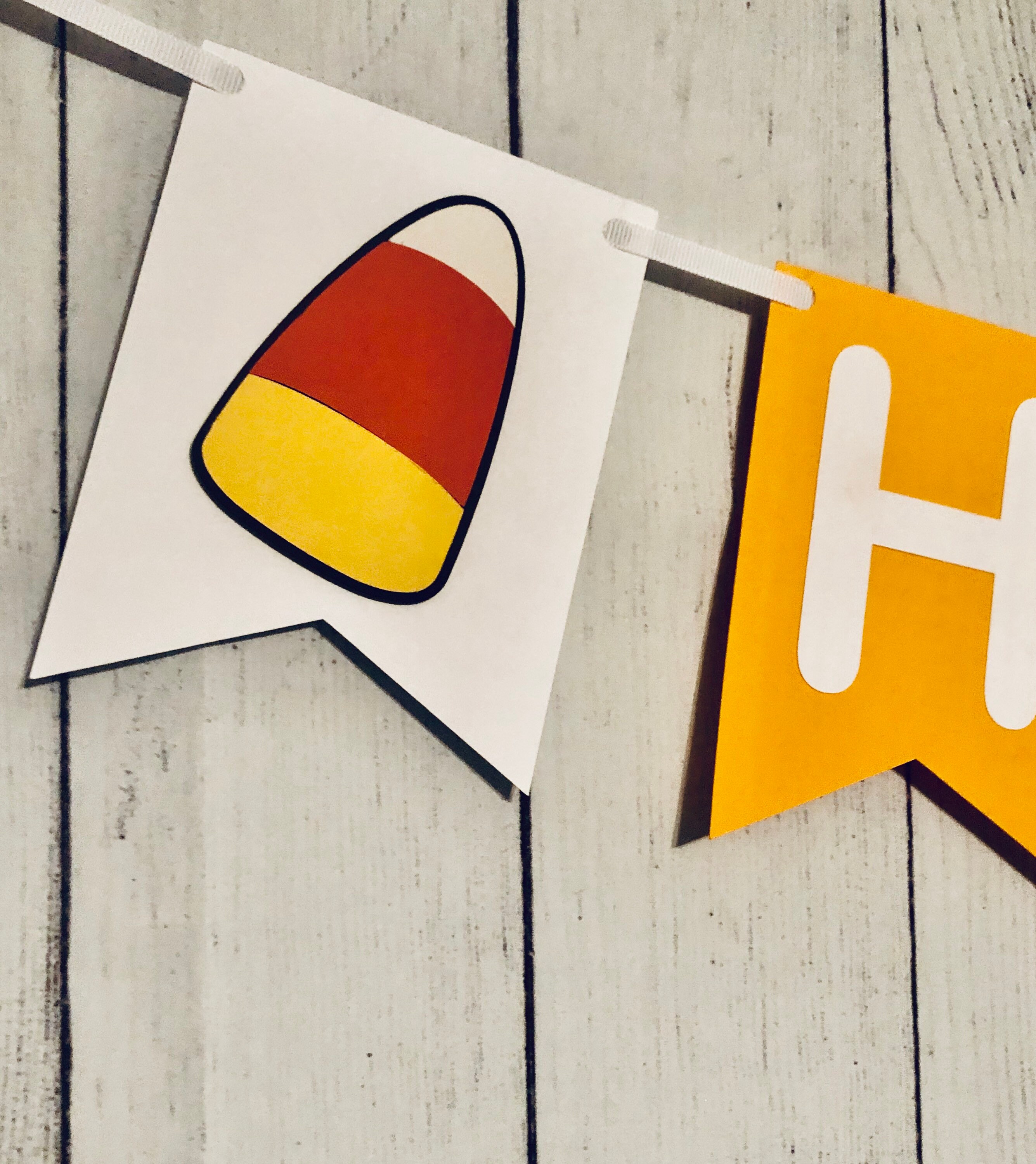 Candy Corn Birthday Banner Candy Corn Banner October | Etsy