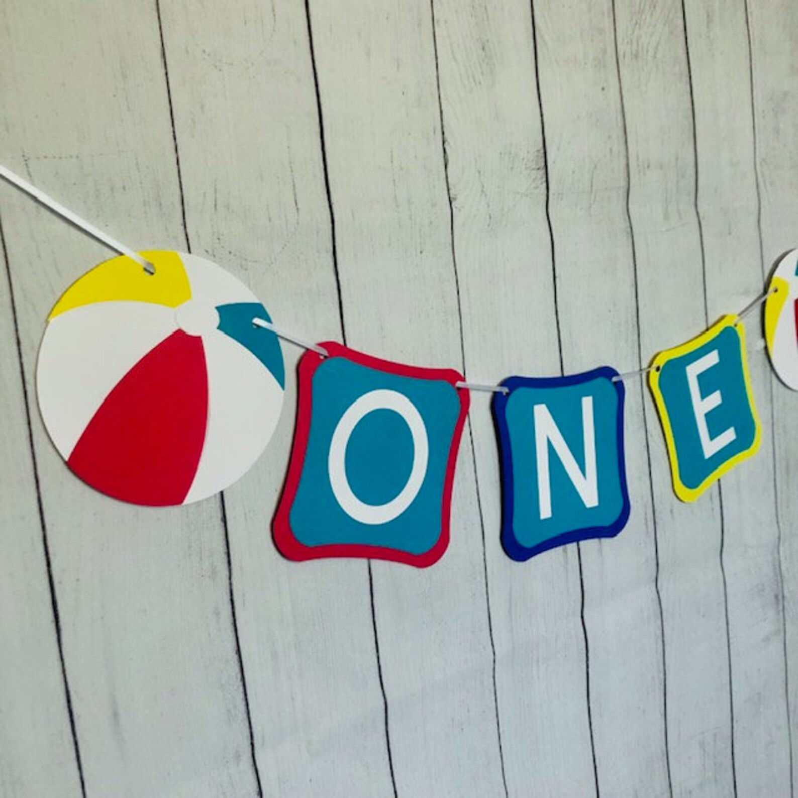 Beach Ball High Chair Banner Beach Ball Banner Babys First | Etsy