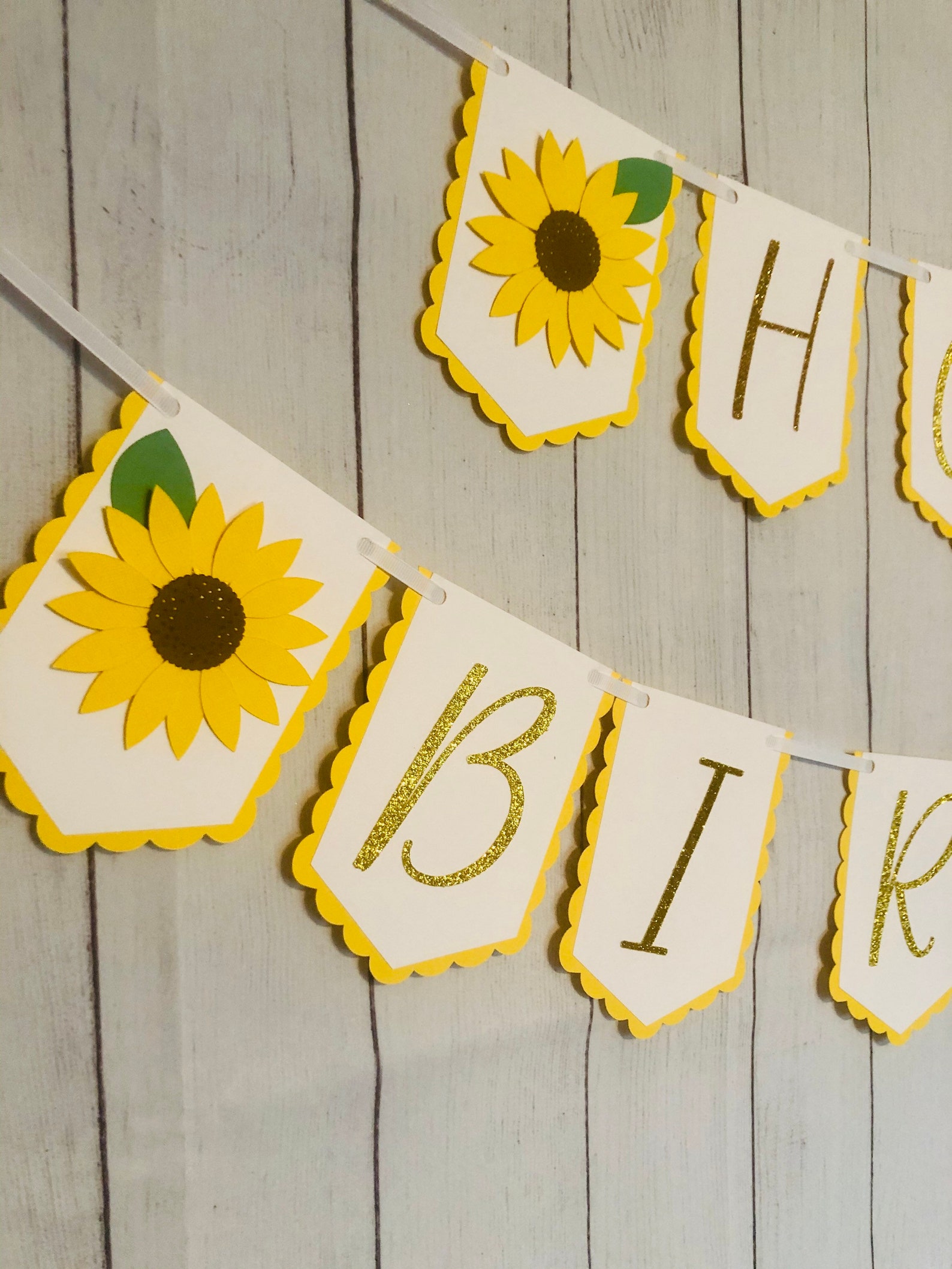 Sunflower Birthday Banner Sunflower Party Decor Sunflower | Etsy