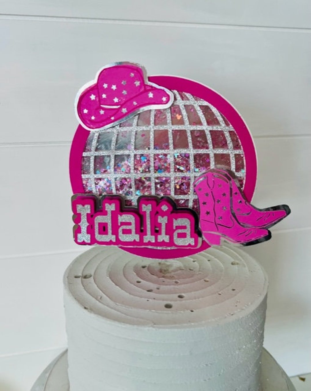 Cowgirl Cake Topper Disco Cowgirl Cake Topper Disco Cake - Etsy