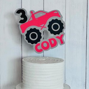 Monster Truck Cake Topper, Monster Truck Party Decor, Truck Party Decor ...