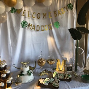 Welcome Baby Banner, Welcome Baby, Jungle Theme Baby Shower, Jungle ...