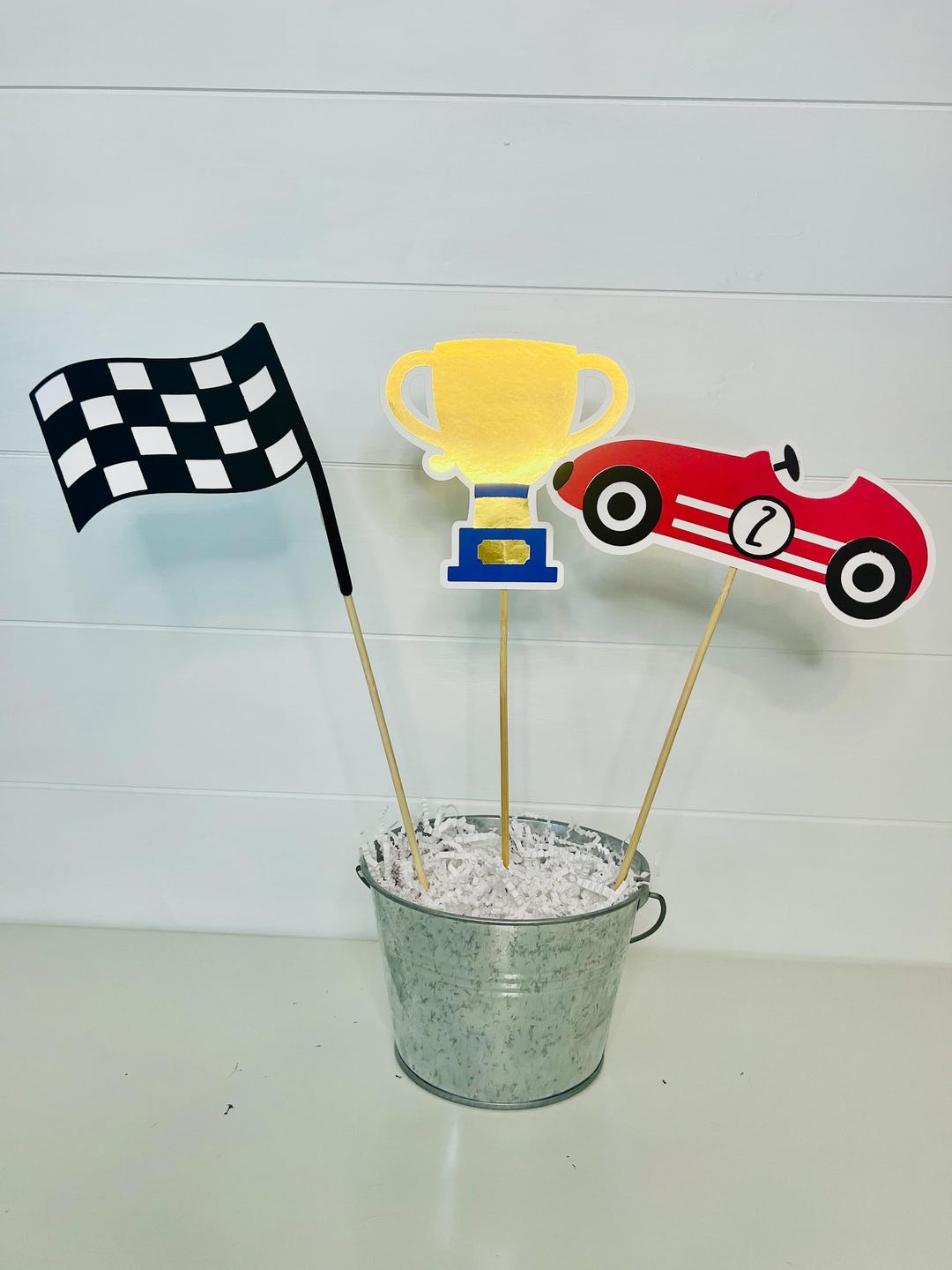 Race Car Centerpieces, Race Car Birthday Party, Vintage Race Car ...