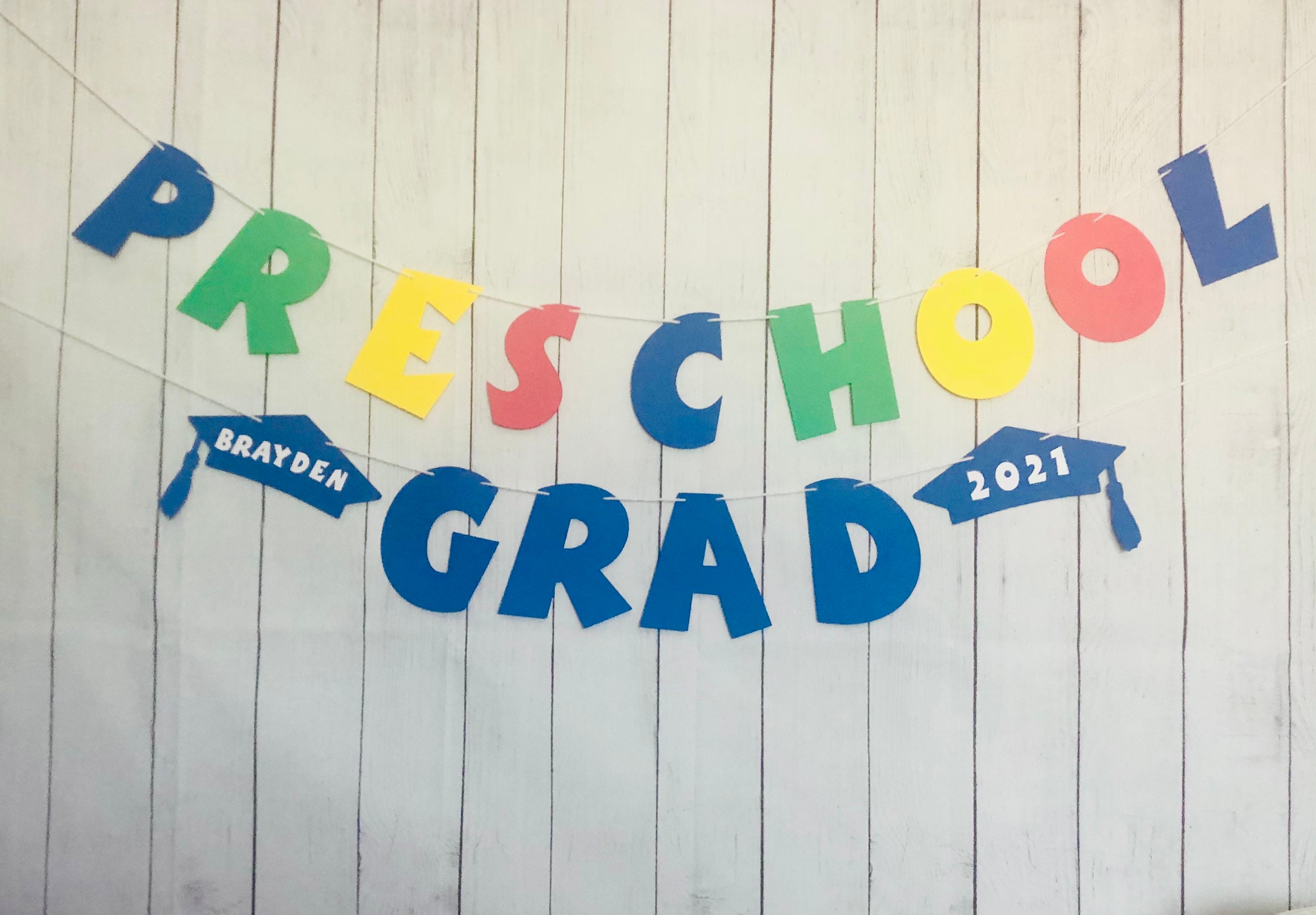 Preschool Graduation Banner Graduation Banner Preschool | Etsy