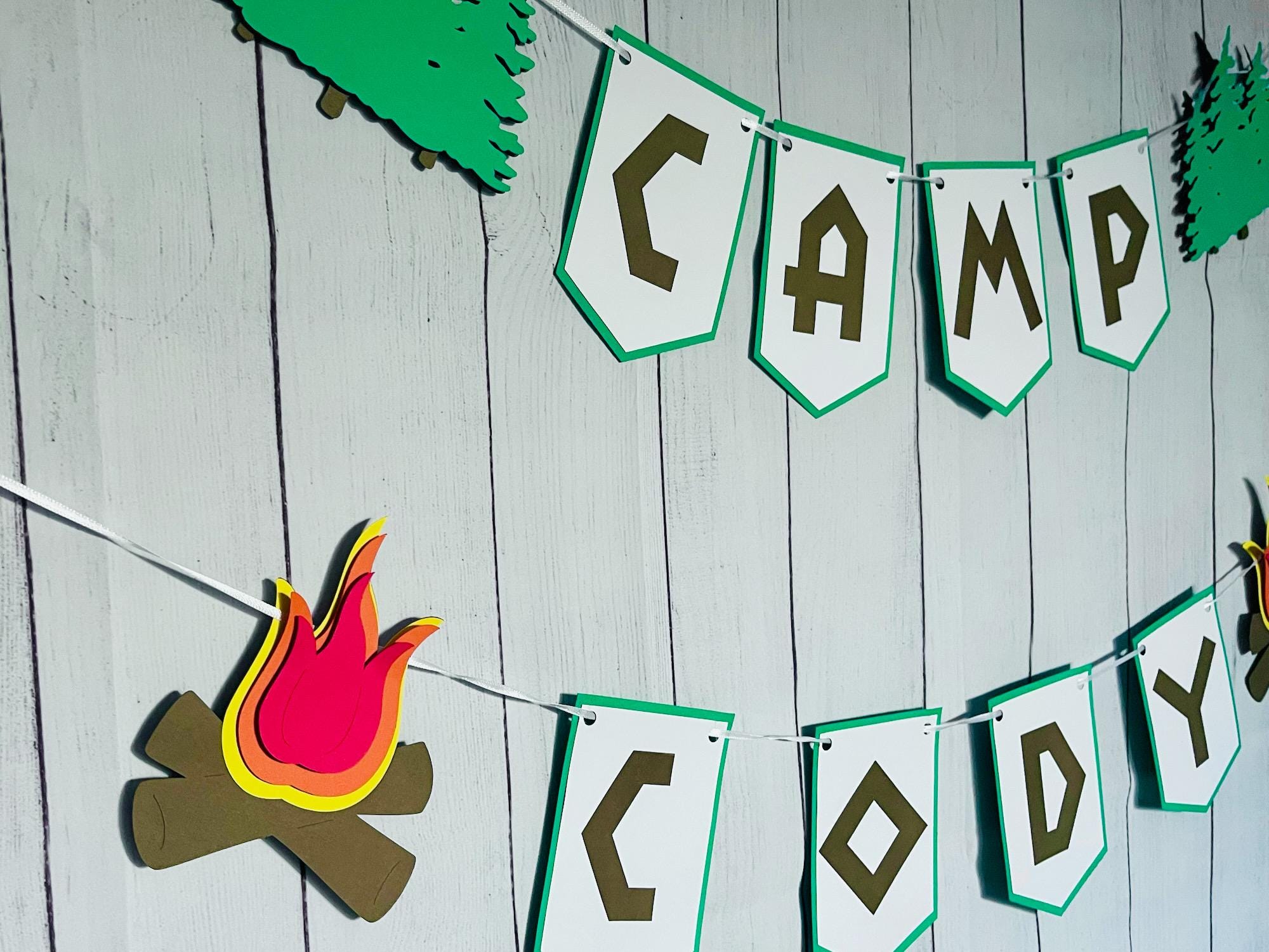 Camping Birthday Banner, Camping Banner, Camp Name Banner, Outdoors ...