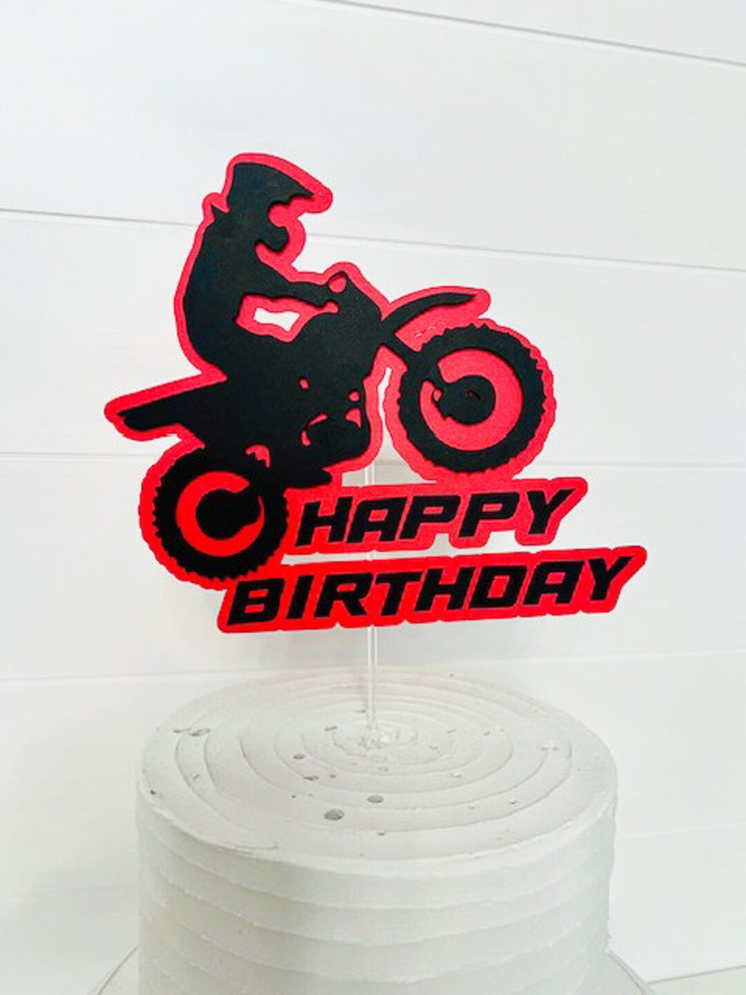 Dirt Bike Cake Topper, Dirt Bike Party Decor, Motorcycle Cake Topper ...