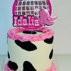 Cowgirl Cake Topper, Disco Cowgirl Cake Topper, Disco Cake Topper ...