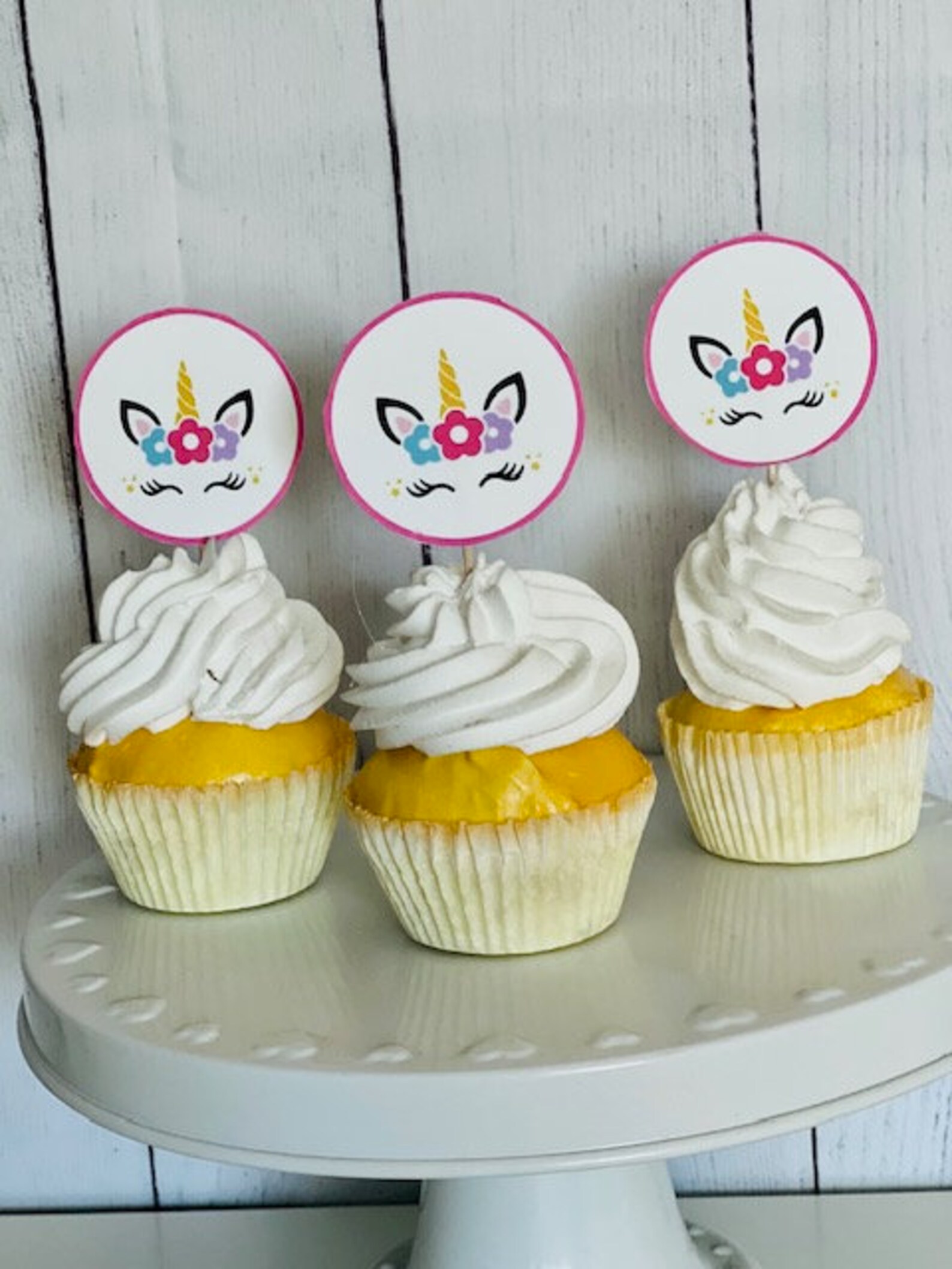 Printable Unicorn Cupcake Toppers Unicorn Cupcake Toppers - Etsy