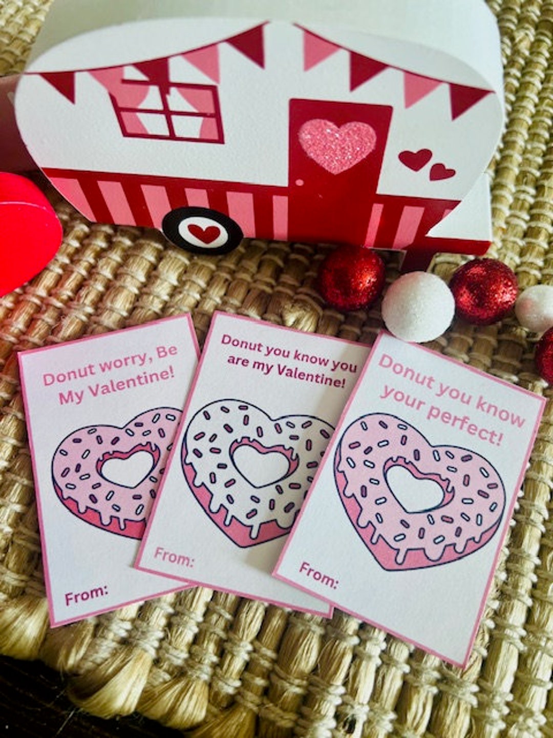 Valentines Donut Printable Cards, Valentines Day Donut Cards ...