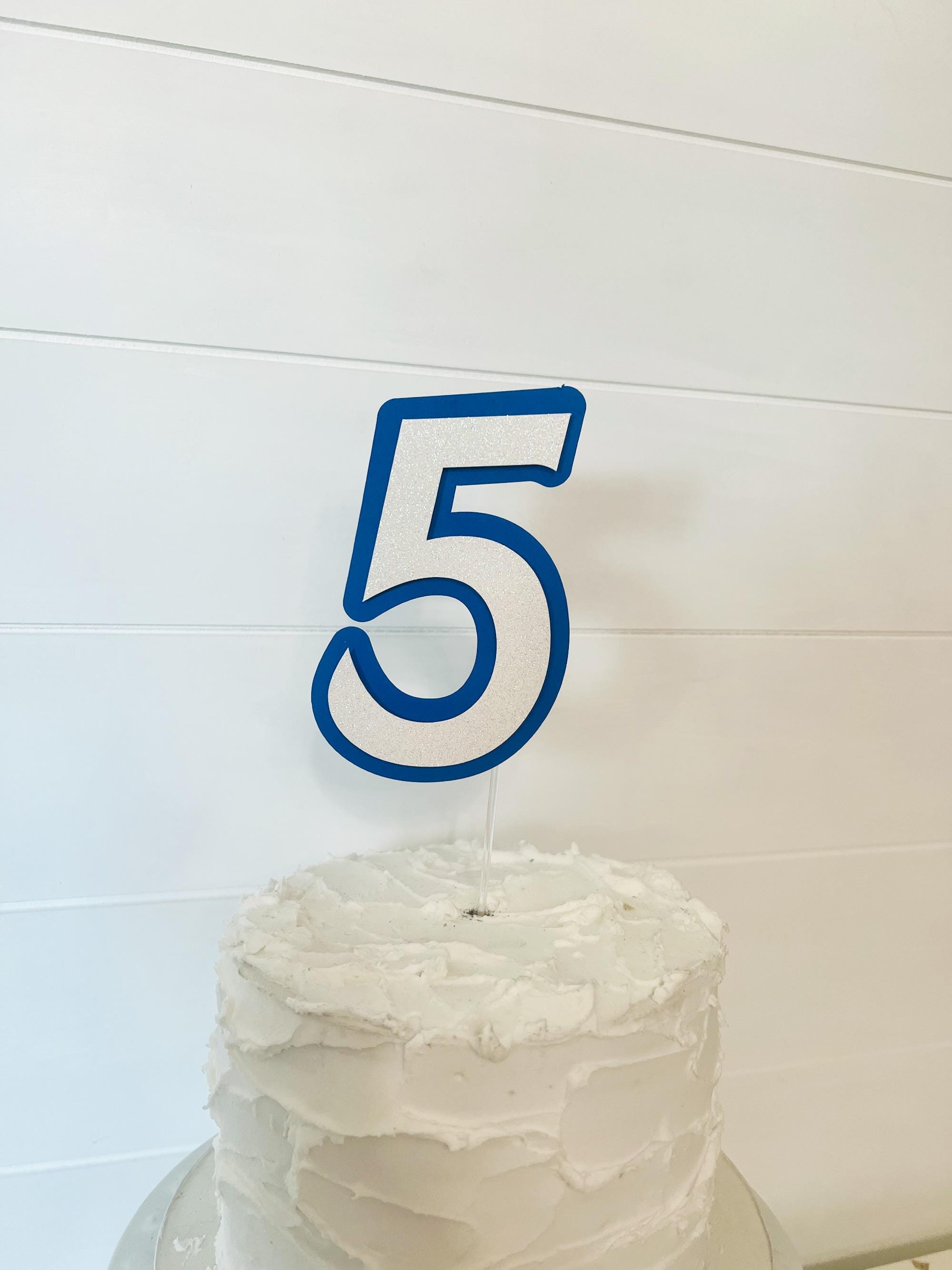 Blue Number Cake Topper, Blue Age Cake Topper, Age Cake Topper, Blue ...