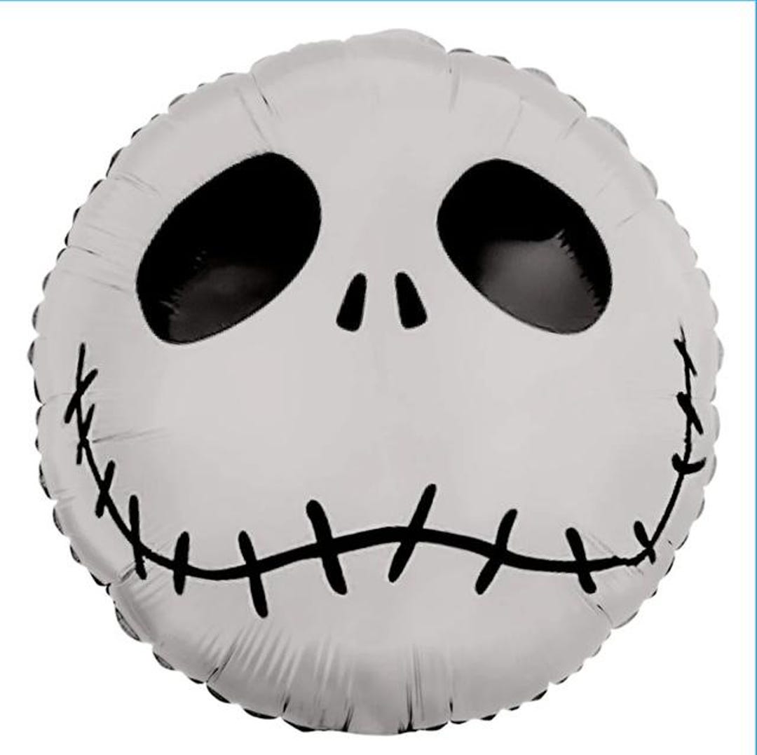 Skeleton Face Balloon, Halloween Balloon, Skeleton Party Decor, Scary ...