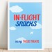 Airplane Printable, in Flight Snacks Party Printable, Baby Shower ...